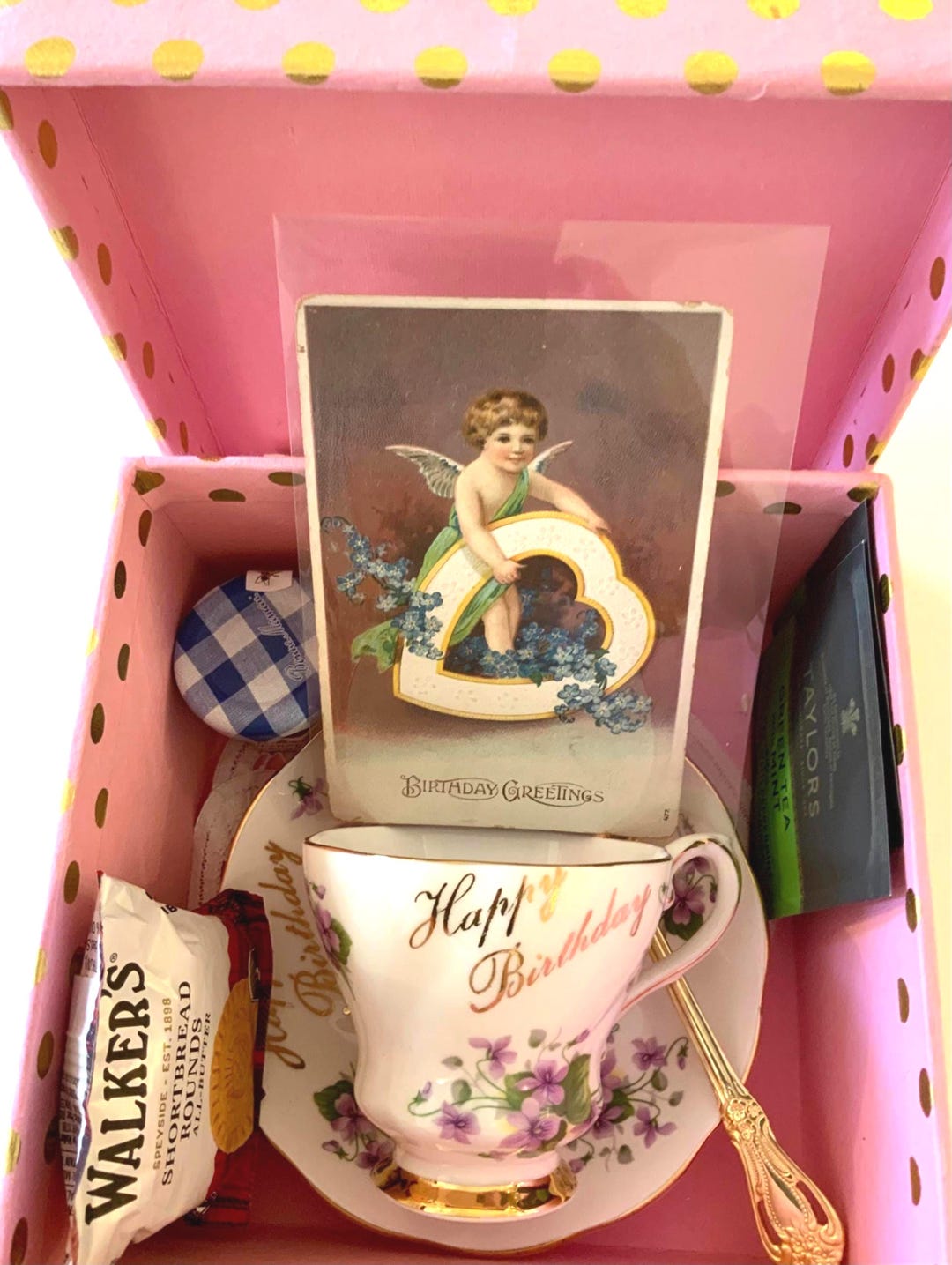 Vintage Royal Grafton Happy Birthday Tea Cup Set, Gift Box - Etsy