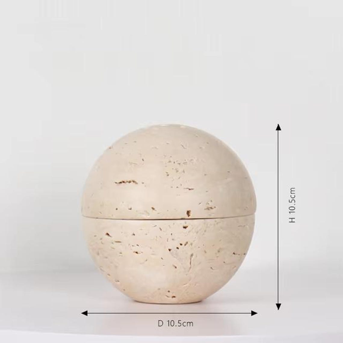 Beige Travertine Sphere Incense Burner Natural Marble Mubkhar Elegant ...