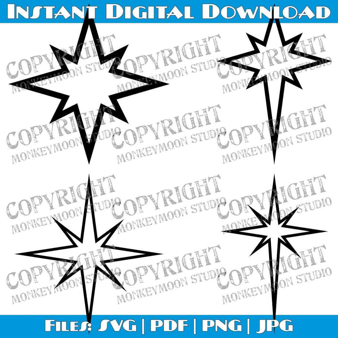 Nativity Star SVG: Christmas Star of Bethlehem, DIY Projects (digital ...