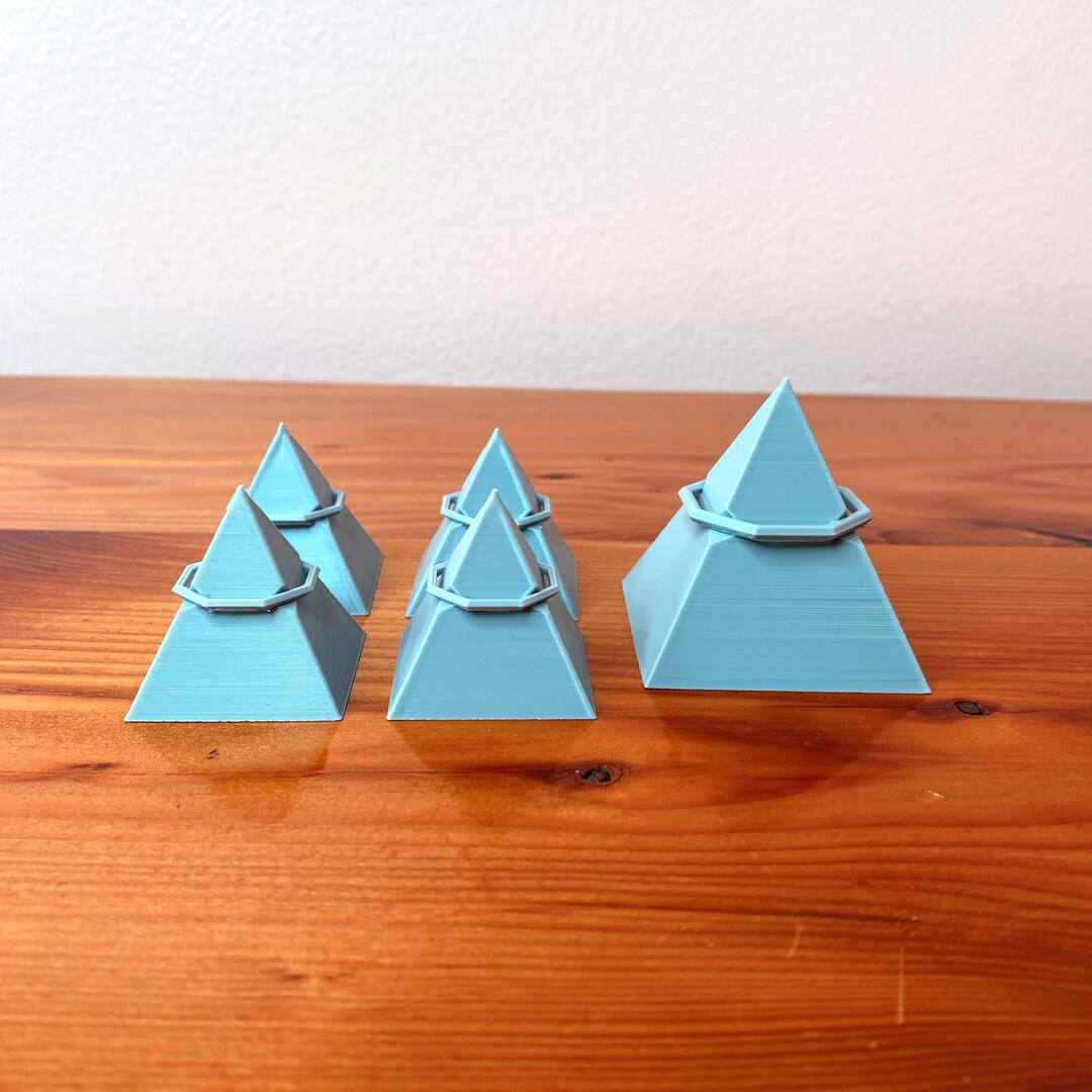 3D Printed Pyramid Paint Stands Small and Large Set Miniature Painting ...