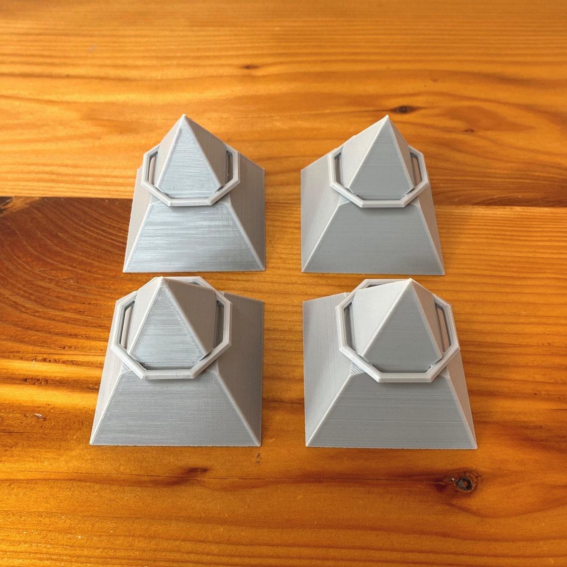 3D Printed Pyramid Paint Stands Small and Large Set Miniature Painting ...