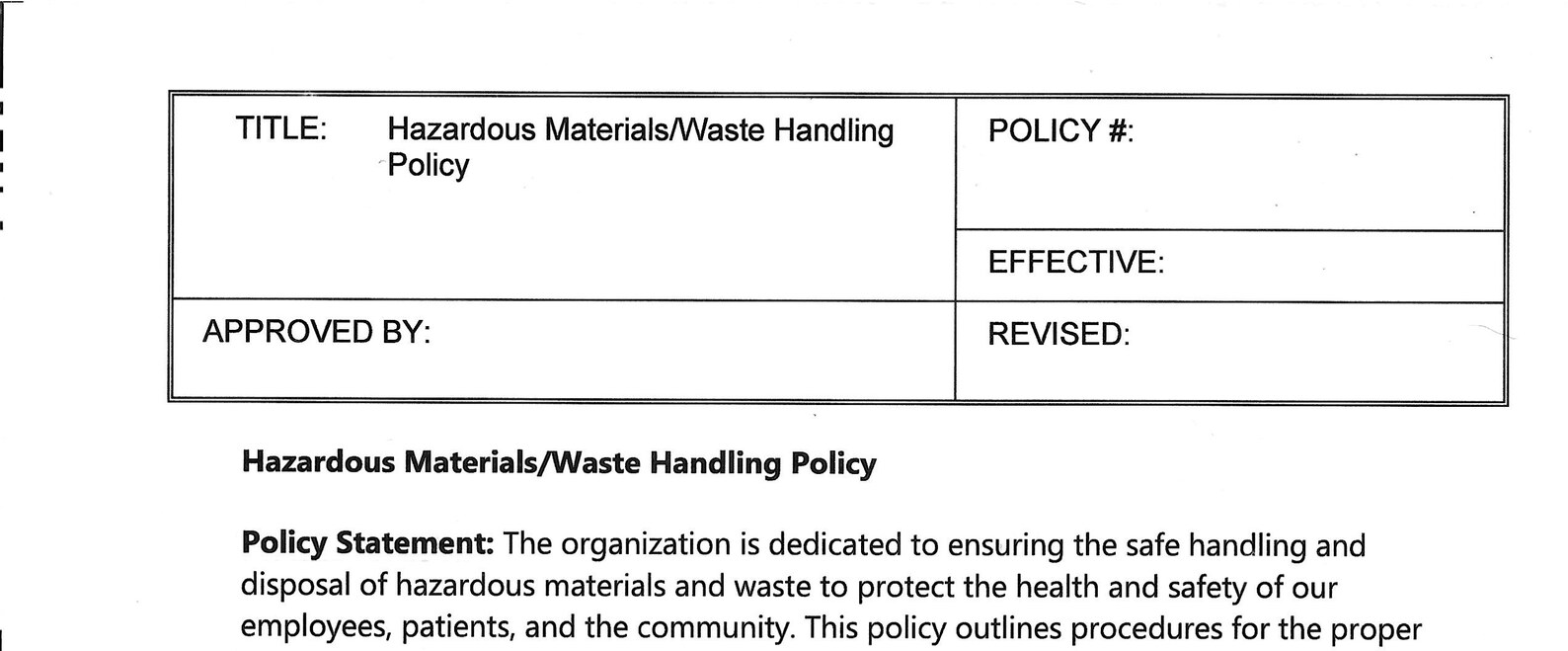 Hazardous Materials/waste Handling Policy - Etsy
