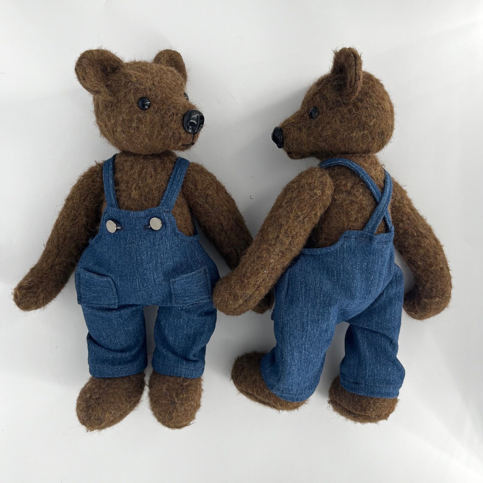 Premium Mohair Bears With Overalls - Etsy