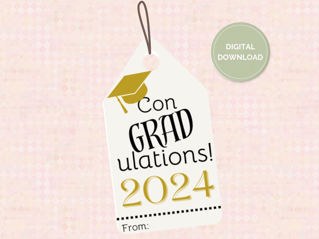 Graduation Gift Tag Graduation Gift Tag Printable Printable Gift Tag ...