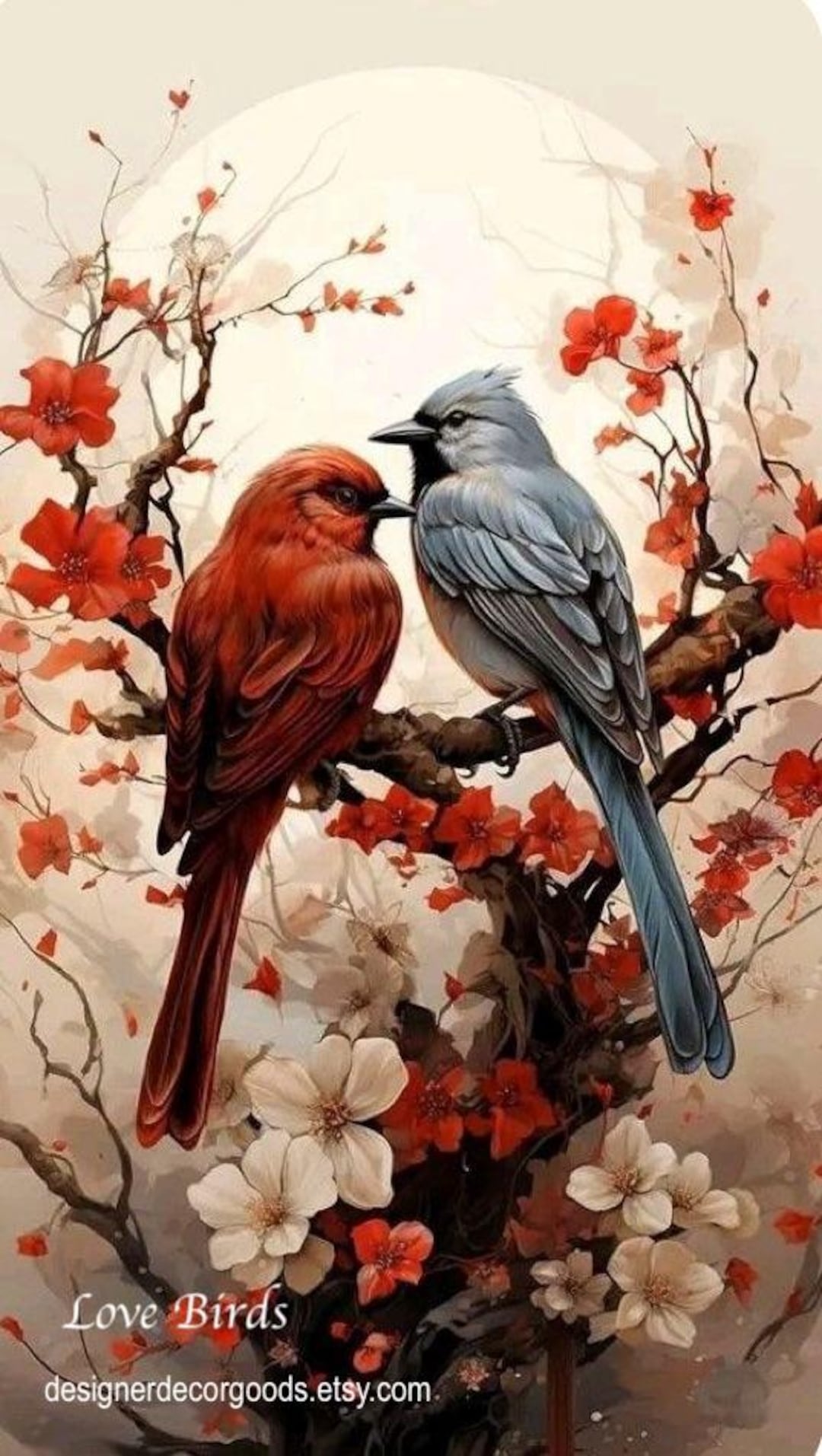 Love Birds | Designer Decor Decoupage Tissue Paper | 18lb Paper | 10x15 ...