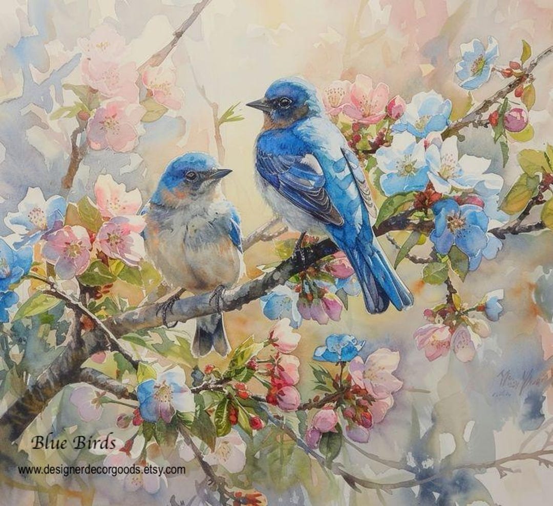 Blue Birds | Designer Decor Decoupage Tissue Paper | 18lb Paper | 15x20 ...