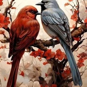 Love Birds | Designer Decor Decoupage Tissue Paper | 18lb Paper | 10x15 ...