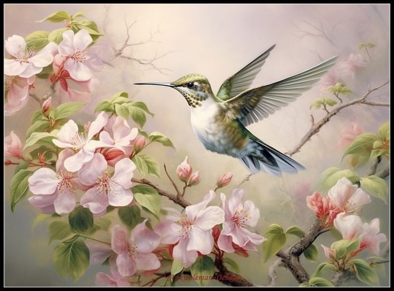 Spring Hummingbird | Cottage Restyle Designer Decor Decoupage Tissue ...