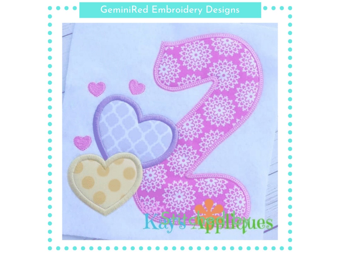 Valentine Hearts Numbers Set 1-9 4x4, 5x7, 6x10, 8x8 - Etsy