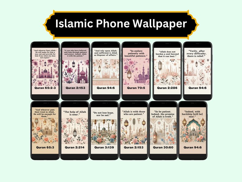 Aesthetic Islamic Mobile Wallpapers With Quranic Verses 12 High Quality ...