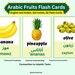 Fruits Flash Cards in Arabic and English Names Teach Your Kids With ...