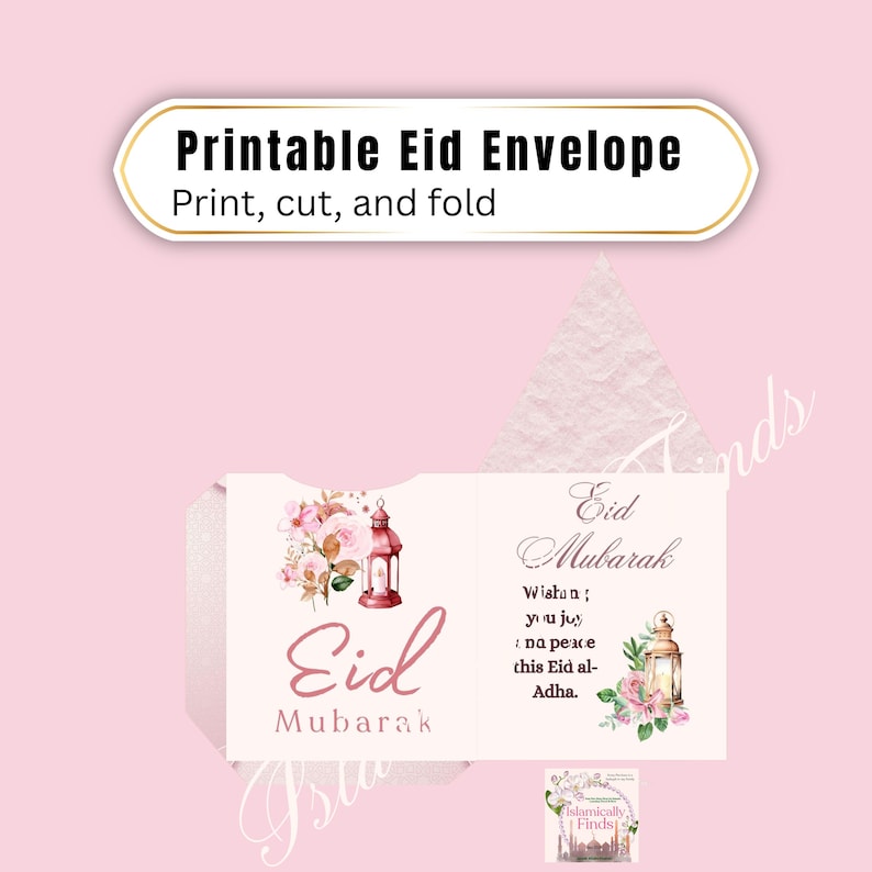 Printable Eid Envelope for Eidi Money – Islamic Eid Mubarak Gift ...