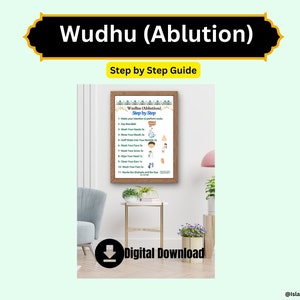 Wudhu Steps Ablution Step by Step, Islamic Digital Printable, Perfect ...