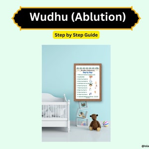 Wudhu Steps Ablution Step by Step, Islamic Digital Printable, Perfect ...