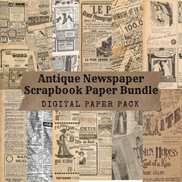 Antique Newspaper - Etsy