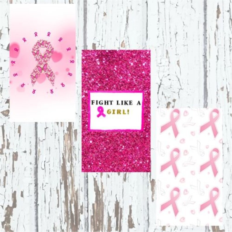 Breast Cancer Phone Wallpaper Background Bundle - 8 .JPG Images - Etsy