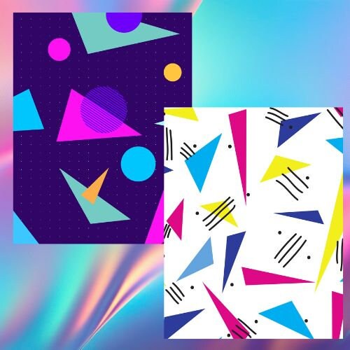 Retro 1980's Nostalgia Paper Bundle Digital Paper Pack for Scrapbooking ...