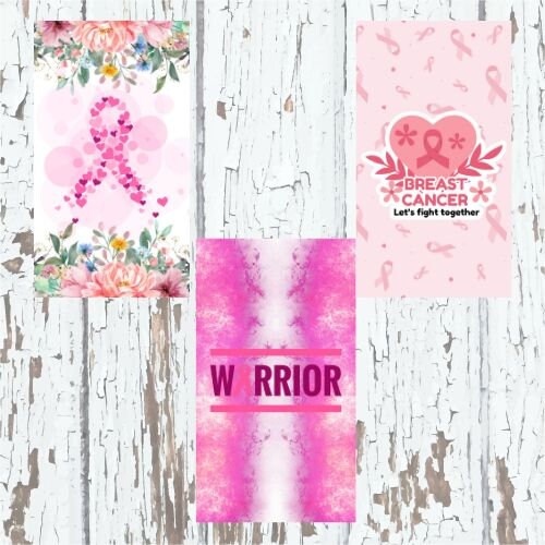 Breast Cancer Phone Wallpaper Background Bundle - 8 .JPG Images - Etsy