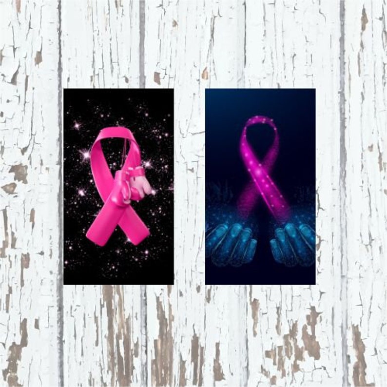 Breast Cancer Phone Wallpaper Background Bundle - 8 .JPG Images - Etsy