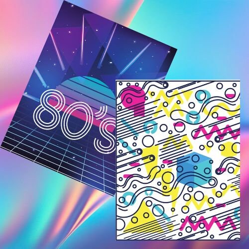 Retro 1980's Nostalgia Paper Bundle - Digital Paper Pack for ...