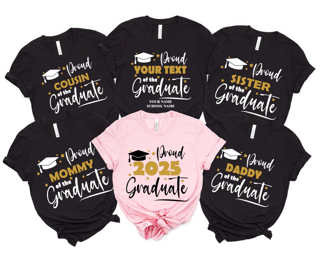 Custom Proud Graduate Shirt, Custom Family Graduation Shirts, Proud ...