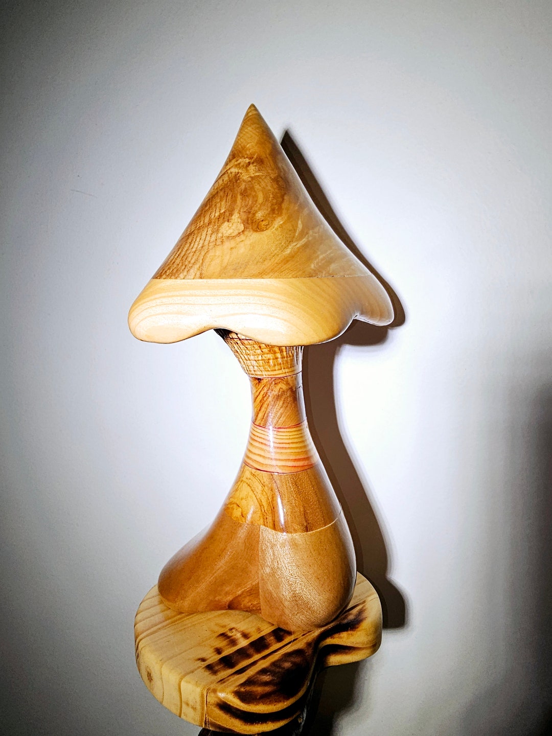 Hand Carved Solid Elm Burl,maple Burl,black Birch Burl and Pine Stained ...