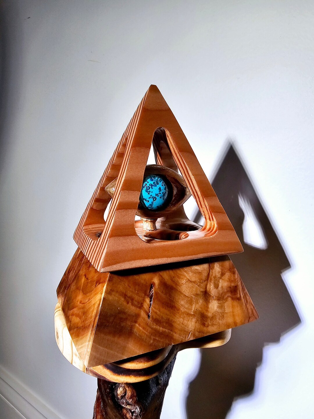 Hand Carved Spinning One Eye Pyramid - Etsy