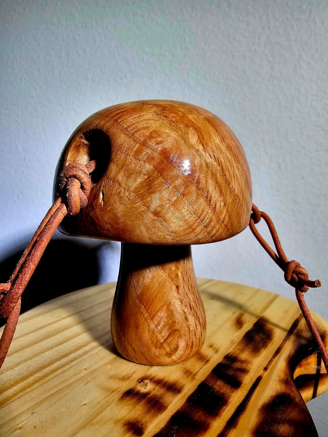Hand Carved Oak Burl Mushroom Amulet - Etsy