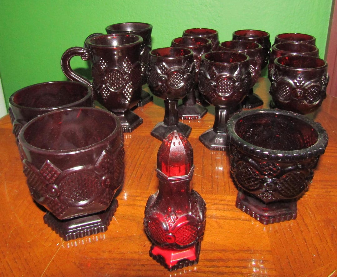 1876 Cape Cod Collection by Avon Ruby Red Glass - Etsy
