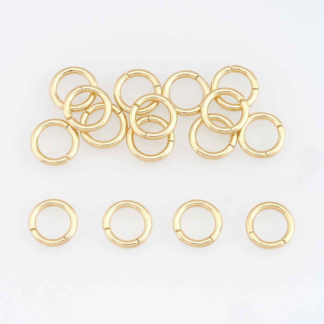 18K Gold Filled Round Clasp, Pull Gate Ring,carabiner,spring Clasp for ...