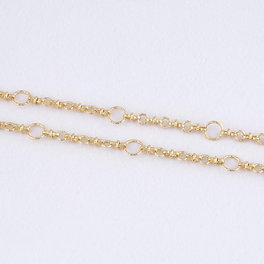 3.28feet 18K Gold Filled Round Chain,link Chain Necklace,gold Round ...