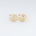 18K Gold Filled Round Stud Earrings,minimalist Earring,gold Round Open ...
