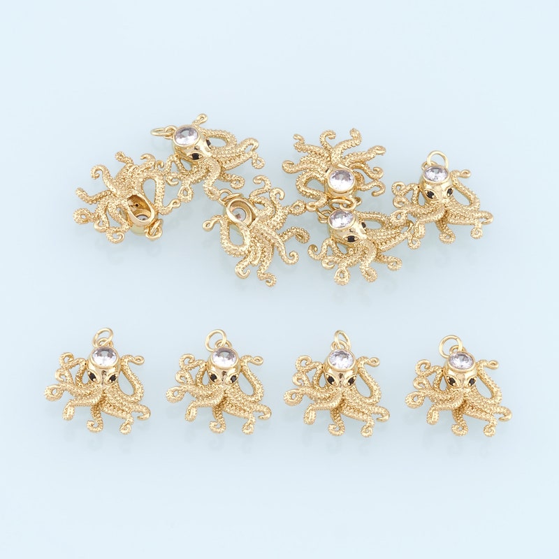 Octopus Charm - Etsy