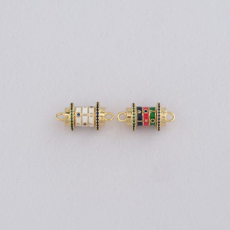 18K Gold Filled Geometric Connector,cz Micro Pave Geometric Charm ...