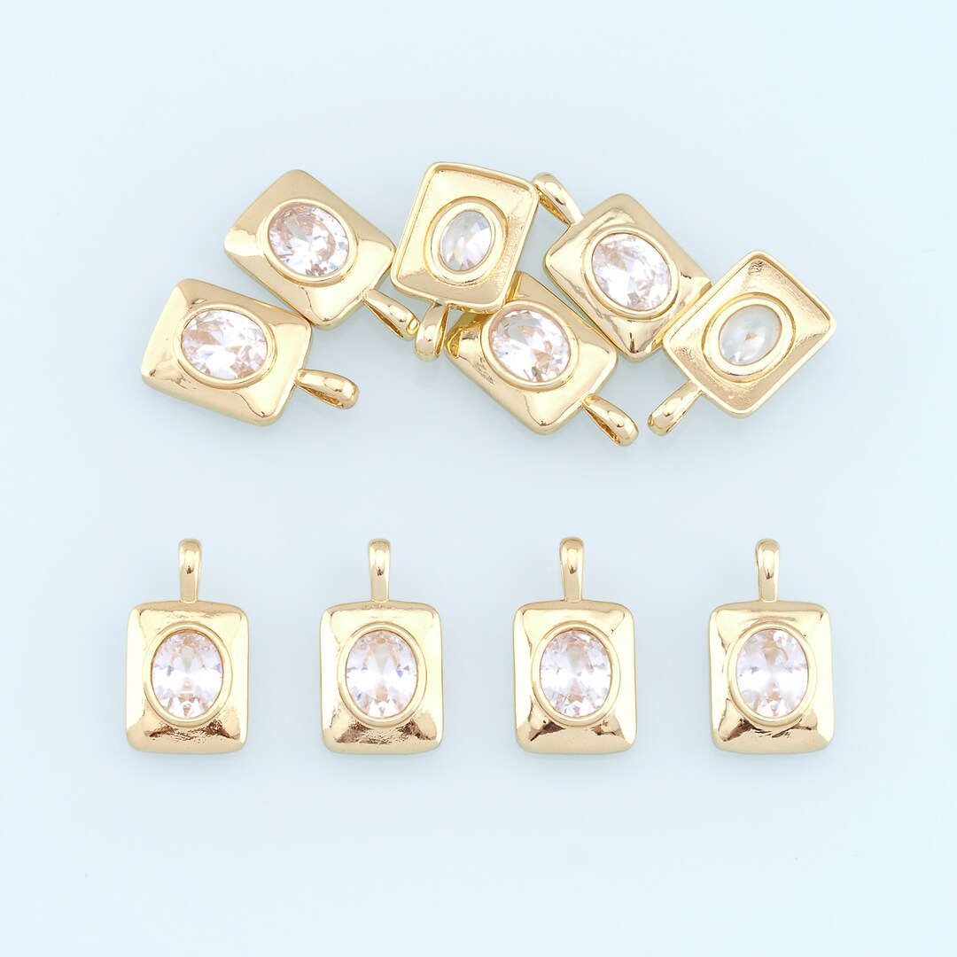 18K Gold Filled Rectangle Pendant,rectangle Pendant Necklace,suitable ...