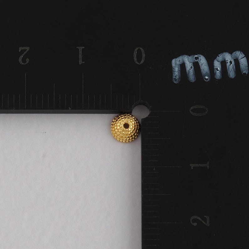 50pcs 24K Gold Filled Round Bead Cap,bead Caps for DIY Jewelry Making ...