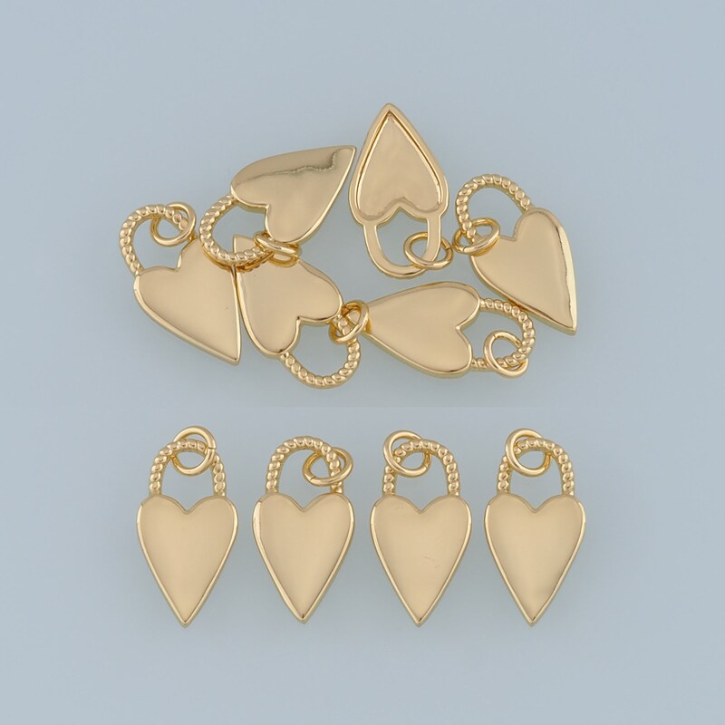 Heart Shaped Charms - Etsy