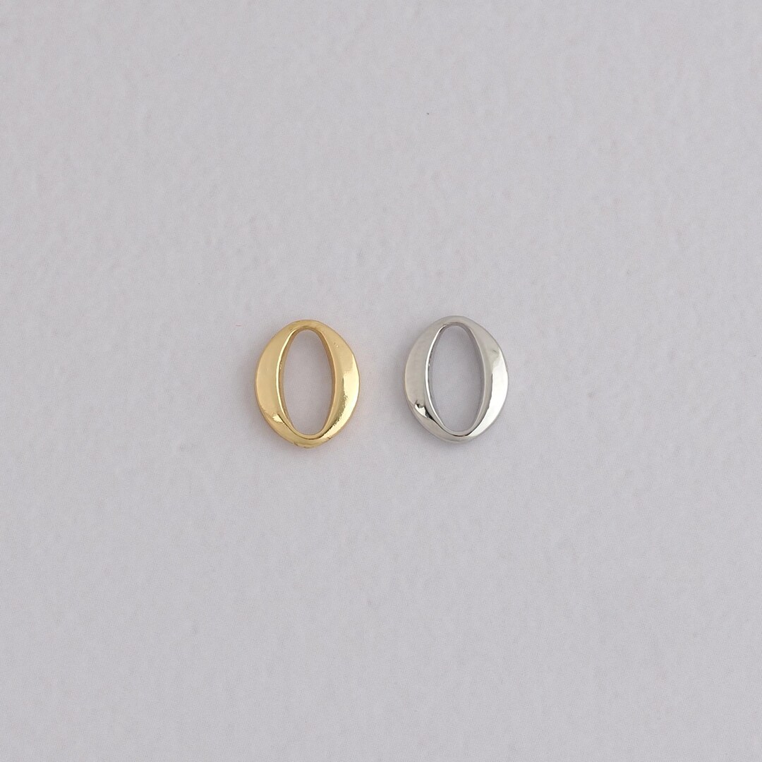 10PCS 18K Gold Filled Oval Connector,oval Charm Bracelet Necklace for ...