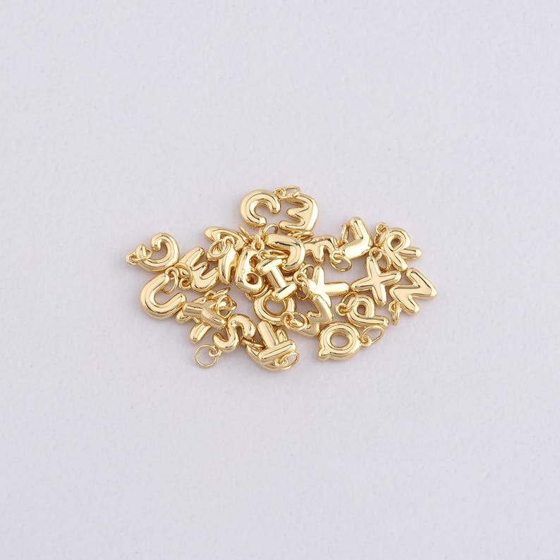 18K Gold Filled Letter Pendant,personalise Initial Charm Bracelet ...