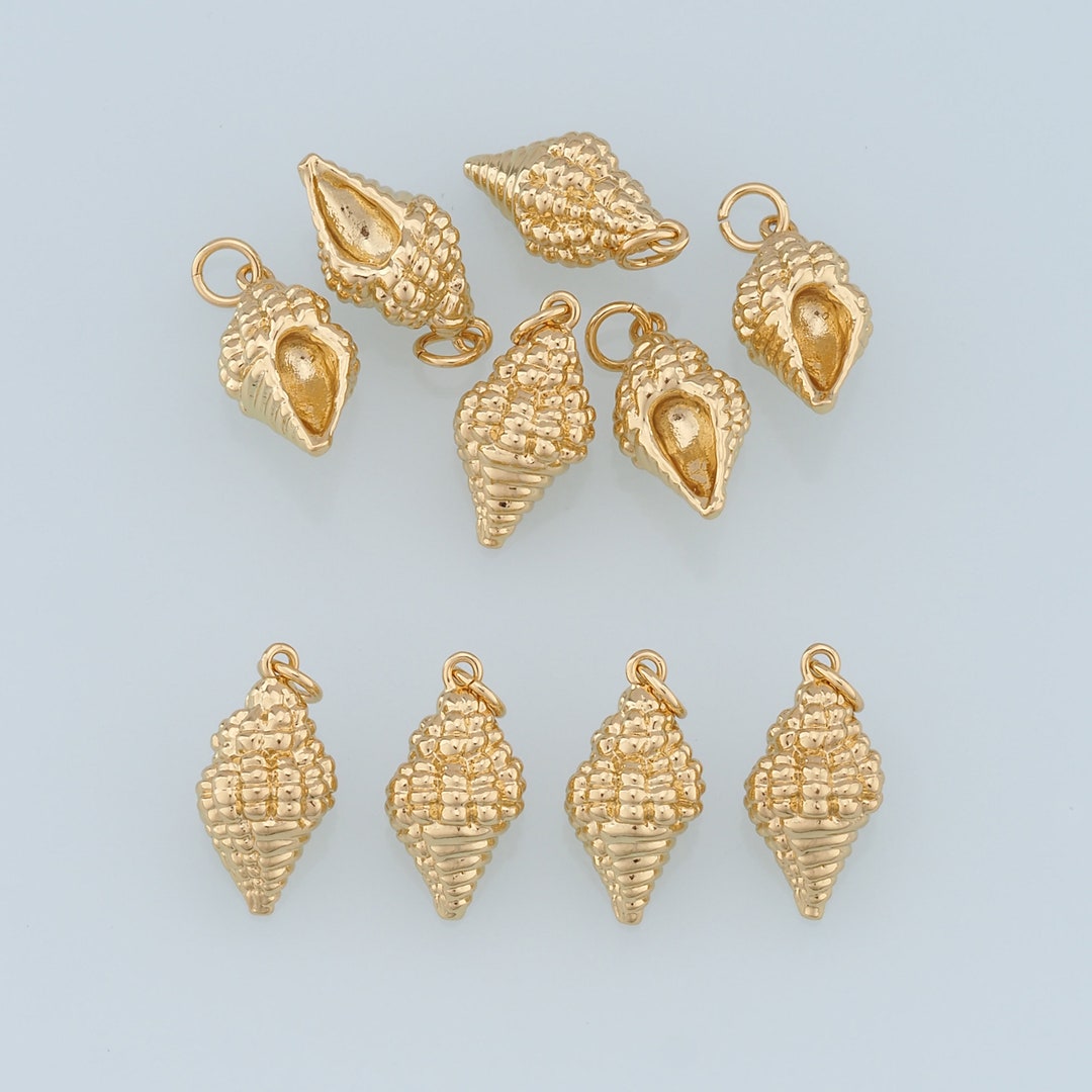 18K Gold Filled Conch Pendant,conch Charm Bracelet Necklace for DIY ...