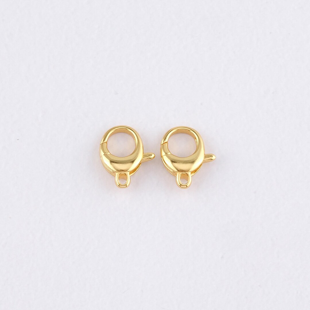 24K Gold Filled Lobster Clasp,push Gate Clasp,dainty Spring Clasp for ...