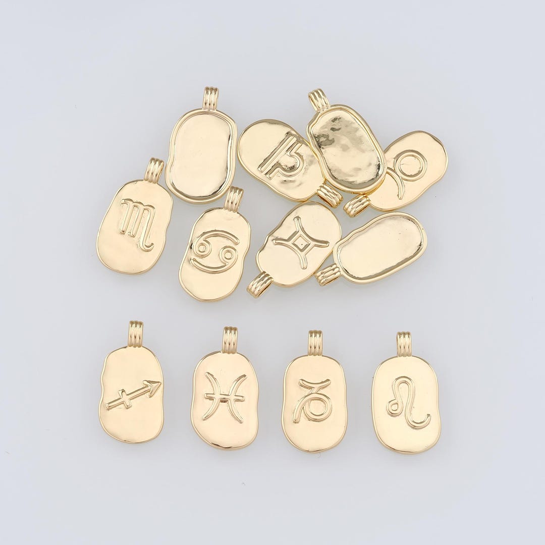 18K Gold Filled Twelve Constellations Pendant,constellations Necklace ...