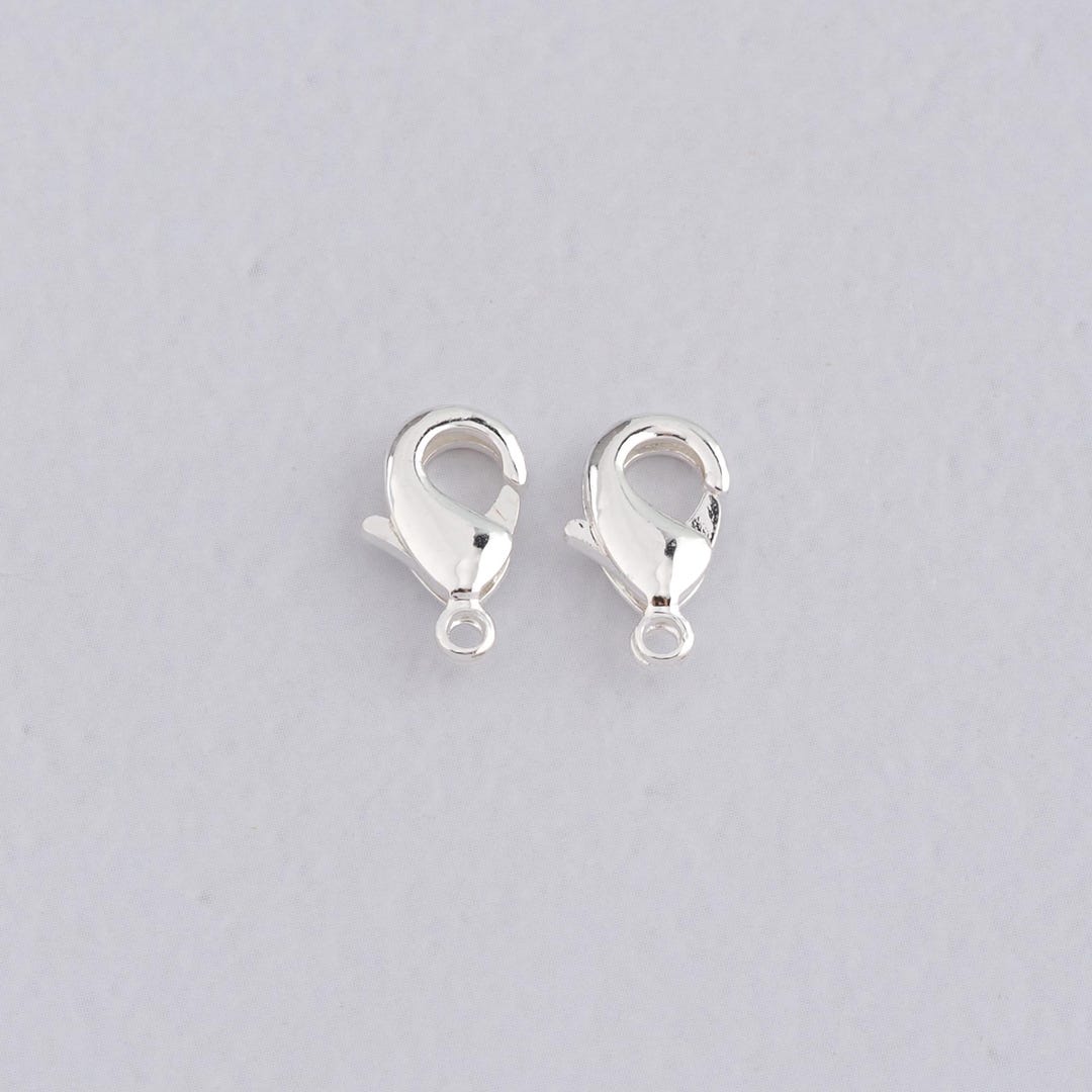 10pcs Silver Oval Lobster Clasp,push Gate Clasp,dainty Spring Clasp for ...