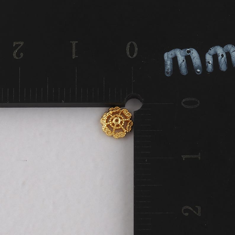 50pcs 24K Gold Filled Round Bead Cap,bead Caps for DIY Jewelry Making ...