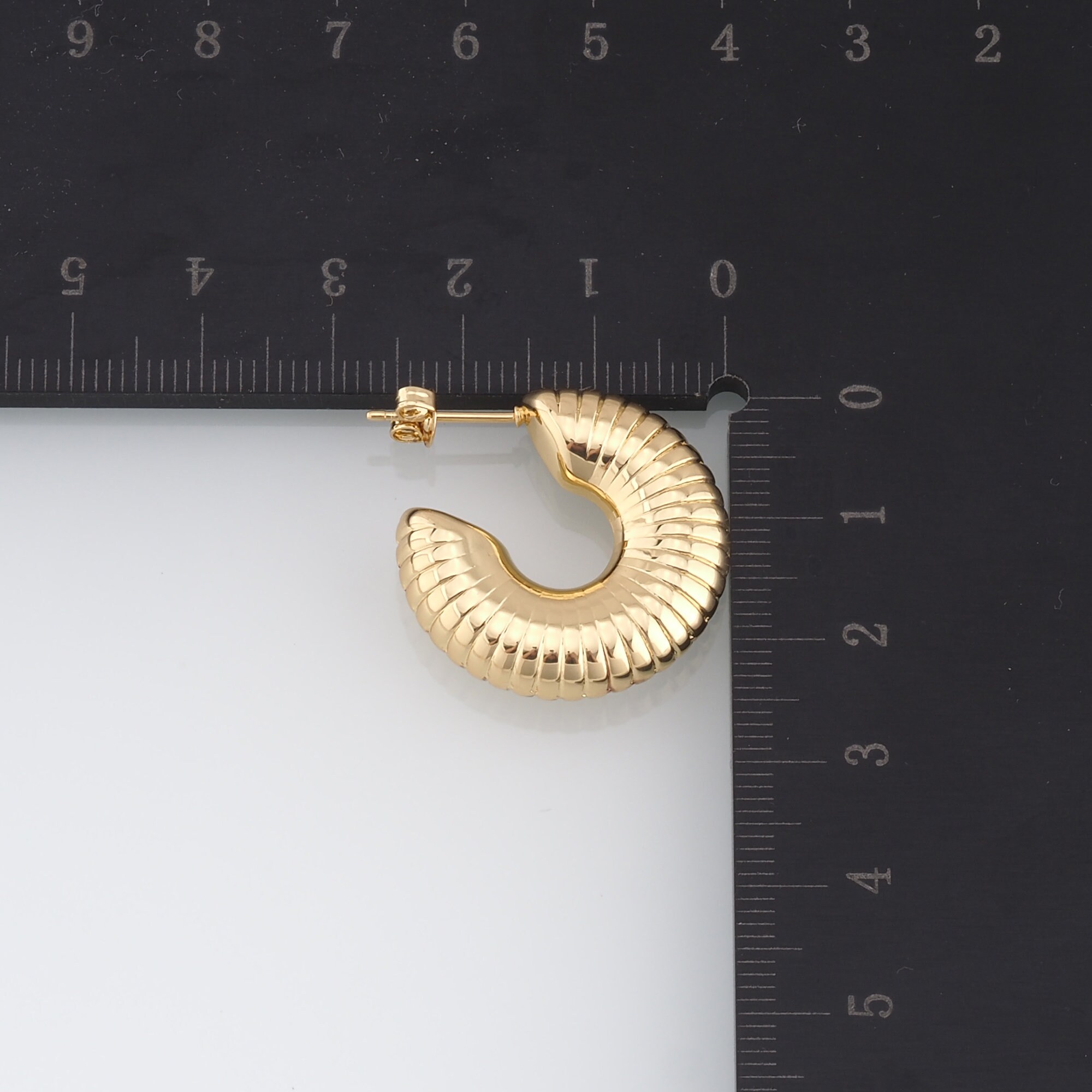 18K Gold Filled Round Stud Earrings,minimalist Earring,gold Round Open Thick Earring Hoops ...