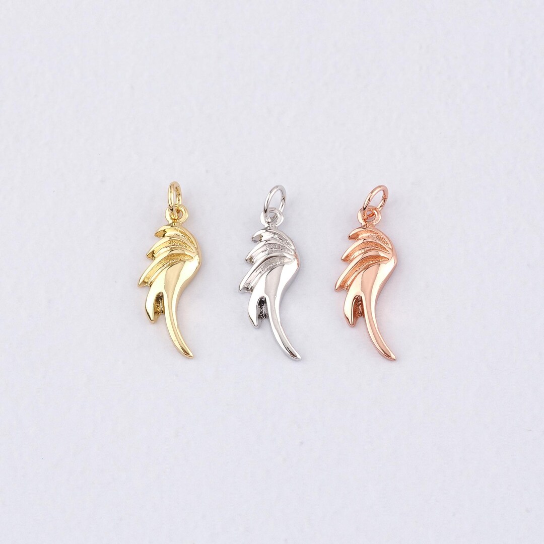 18K Gold Filled Wings Pendant,gold Wing Charm Bracelet Necklace for DIY ...