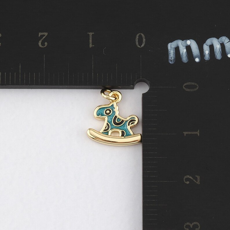 18K Gold Filled Trojan Horse Pendant,enamel Trojan Horse Charm Bracelet ...