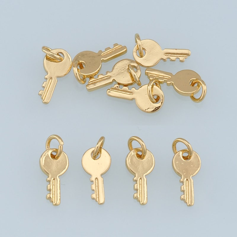 Small Key Charms - Etsy
