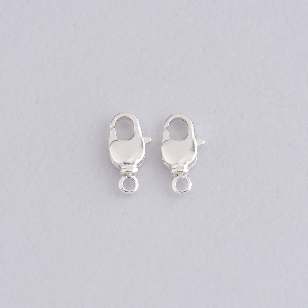 Silver Oval Lobster Clasp,push Gate Clasp,dainty Spring Clasp for DIY ...