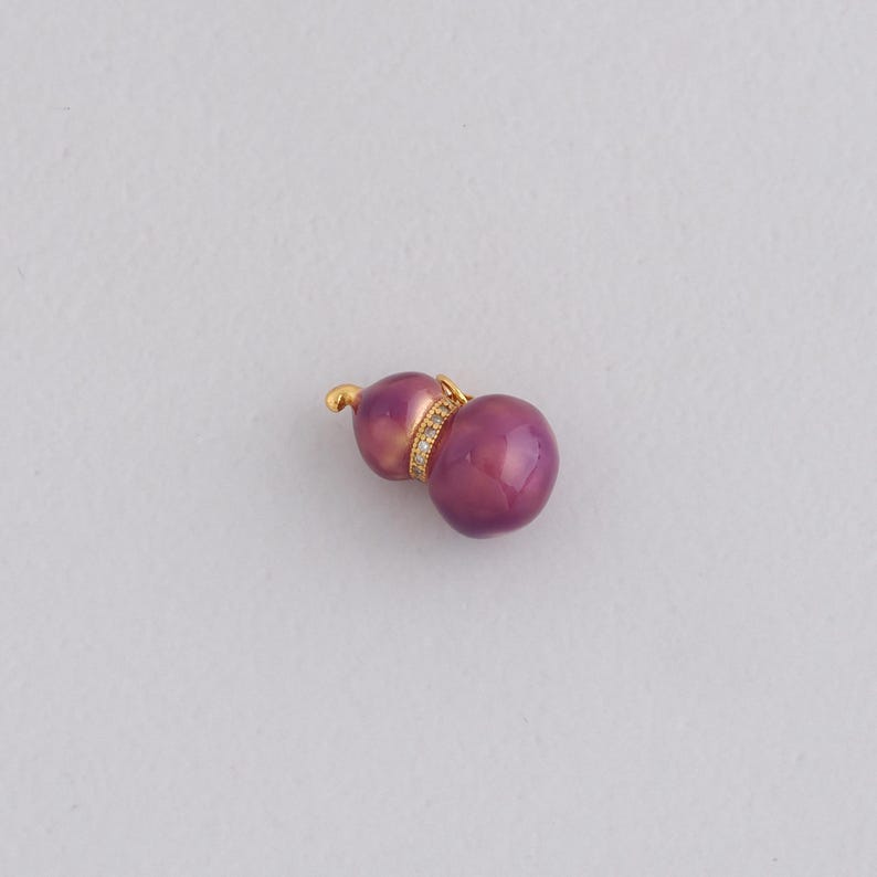24K Gold Filled Gourd Pendant,enamel Gourd Charm Necklace for DIY ...